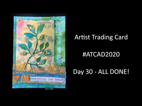Gold Flake Artist Trading Card #ATCAD2020 Day 30