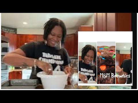 Chewy Brownies with M&M | Cooking With AlphaDior