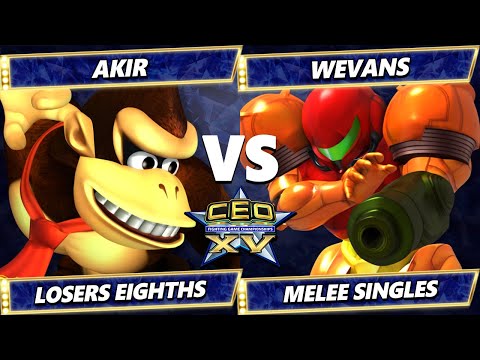 CEO 2025 TOP 8 - Wevans (Samus) Vs. Akir (Donkey Kong, Dr. Mario) Smash Melee - SSBM
