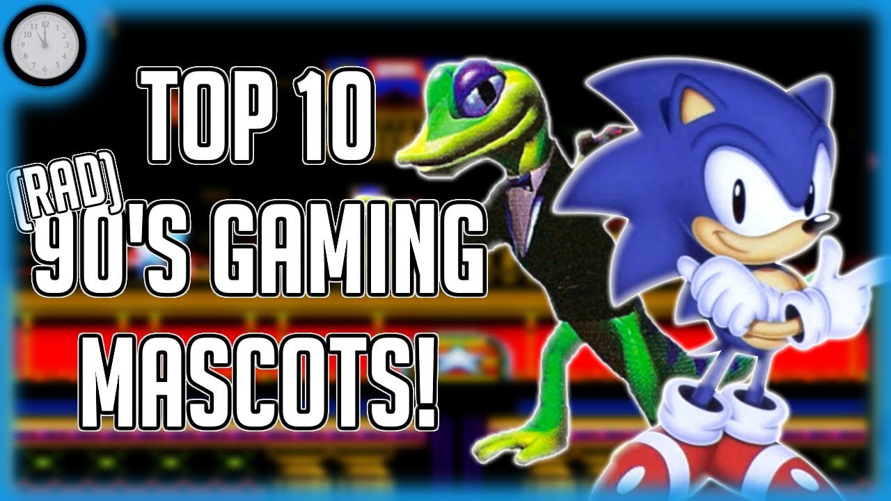 TOP 10 RAD 90s GAMING MASCOTS! | CountZone
