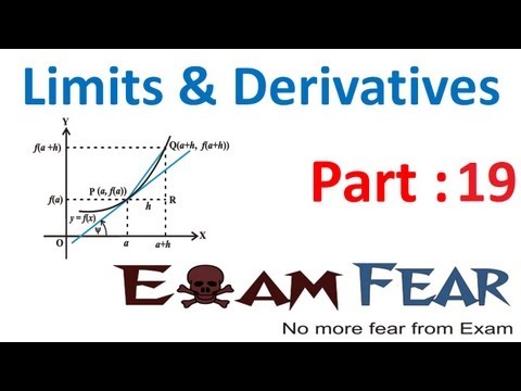 Example first principal - Limits and Derivatives Video Lecture - Class 11