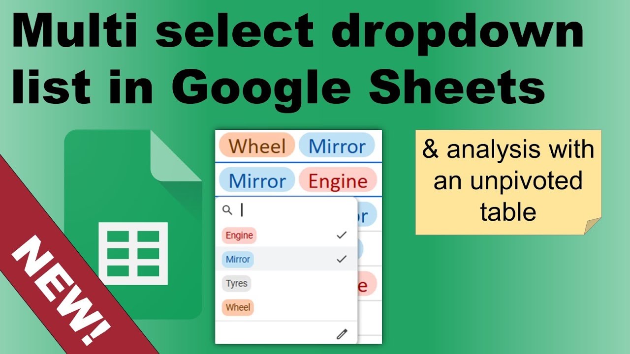 Optimize Google Sheets: Multi-Select Dropdowns & Unpivot