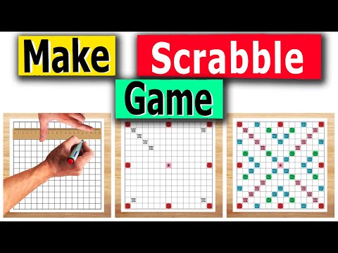 How to Draw Scrabble Board : Make Scrabble Game at Home : SCRABBLE Game