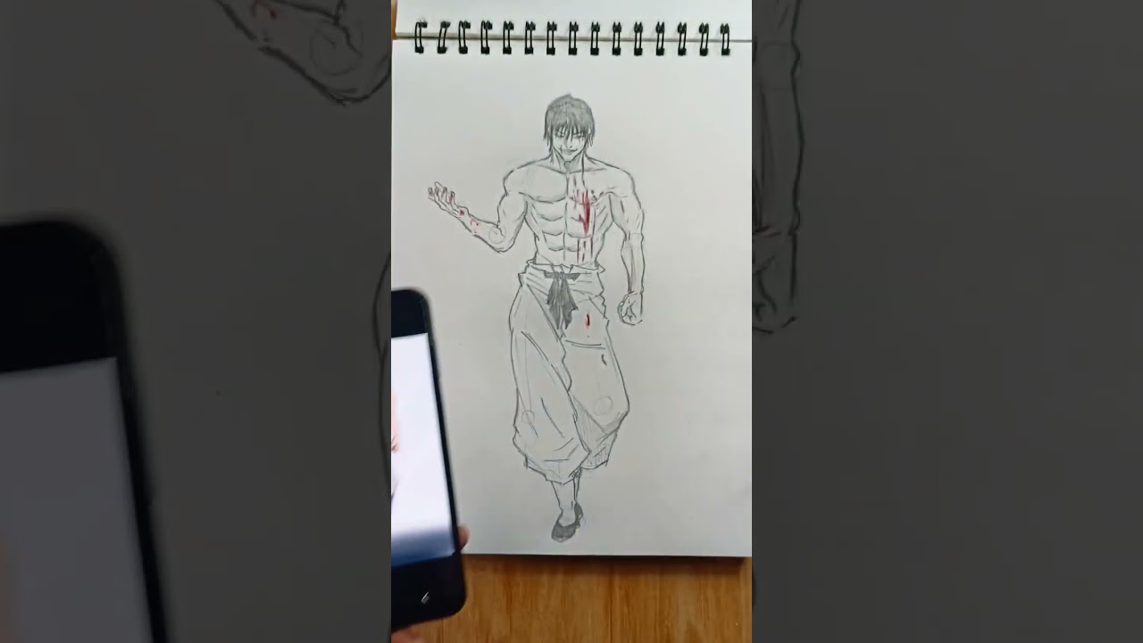 Drawing Toji from Jujutsu Kaisen 🔥🔥 #toji #drawing #anime