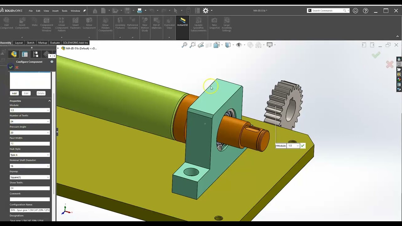 MA-CAD-Roller Assembly