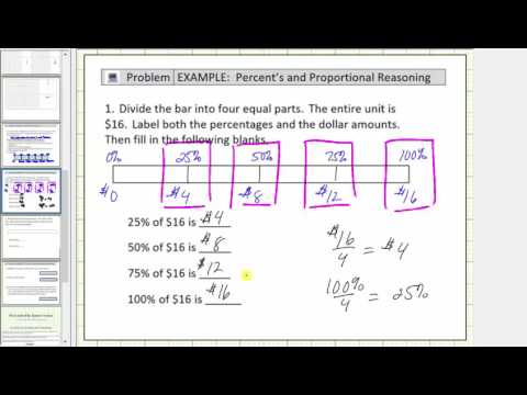 Solve Basic Percent Problems Using a Tape Diagram (Bar Diagram) | Math ...