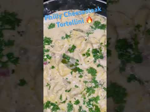Philly Cheesesteak Tortellini 🔥🔥 #foodie #foodreview #phillycheesesteak #tortellini
