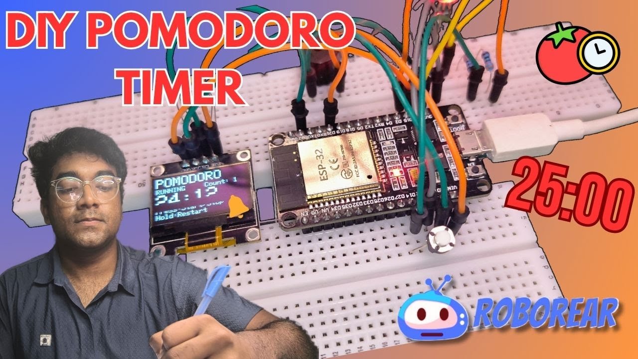 How to Make a Pomodoro Timer with ESP32 (OLED + Buzzer) | Build a Smart Focus Gadget | DIY Project