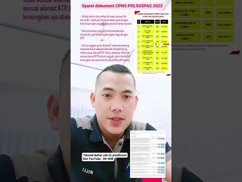 DOKUMENT SYARAT MENDAFTAR CPNS POLSUSPAS 2023