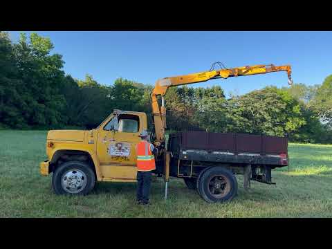 GMC 5000 Truck with Hiab 345 Knuckle Boom Loader - Steel Dump Bed - V8 ...