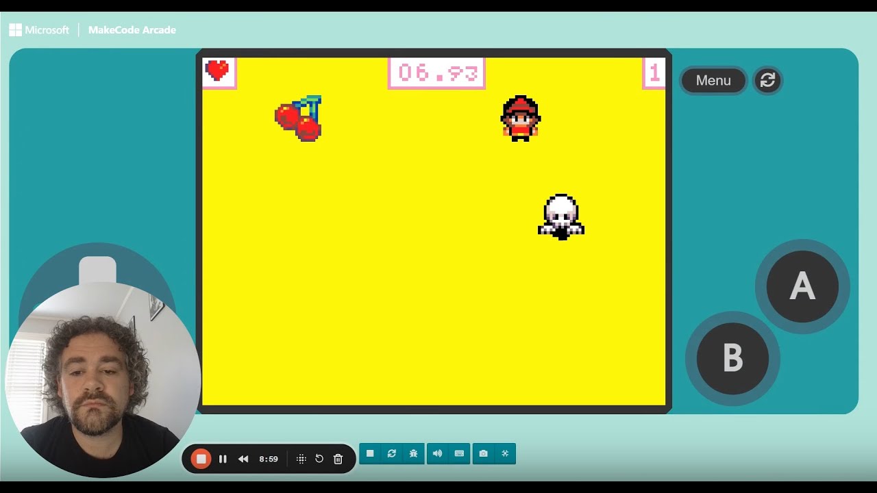 Lesson 5, Part 2 Adding Enemy To MakeCode Arcade Chasing Game