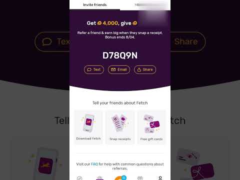 Fetch Rewards referral code "Just in case you need one"