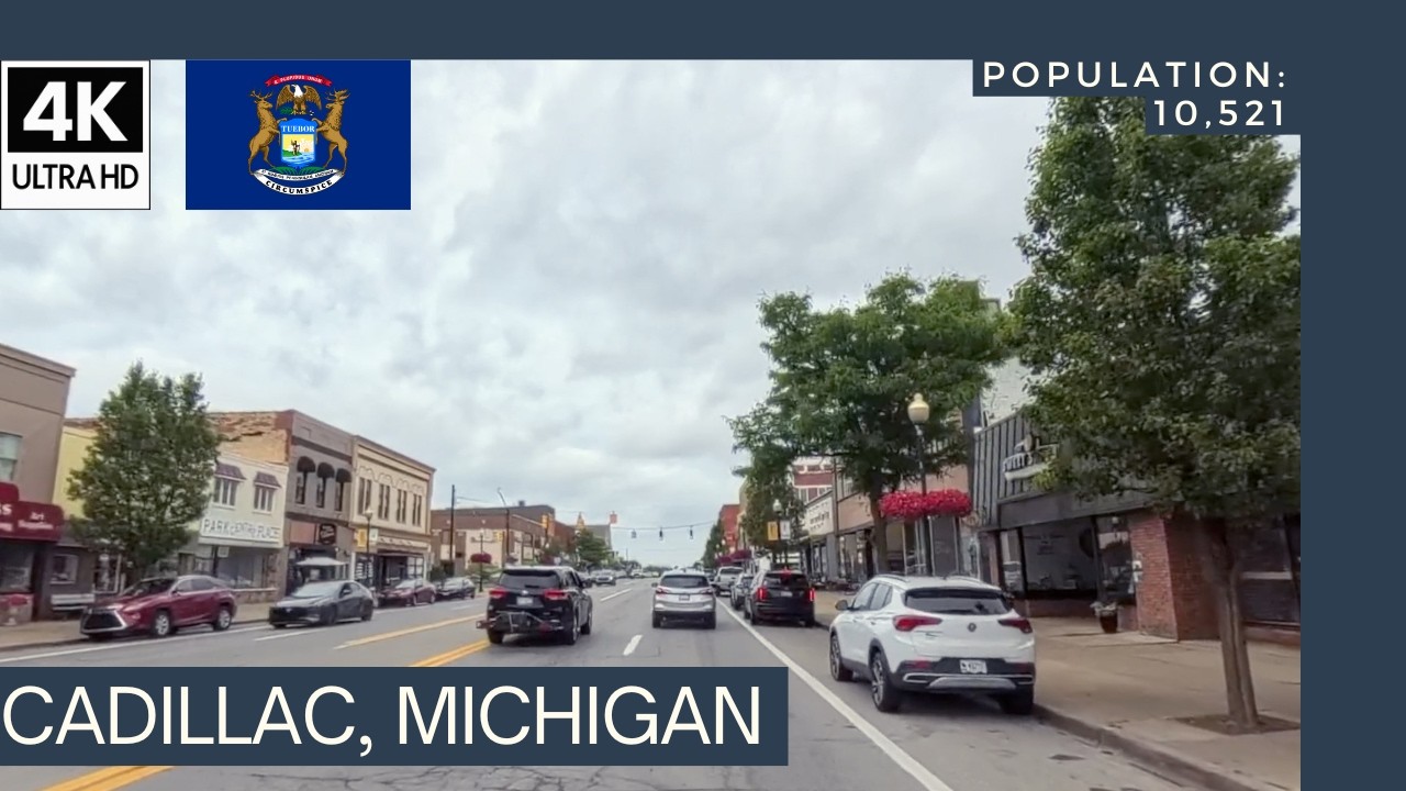 Driving Through Cadillac, Michigan 🚗 | Scenic Lakeside Drive & Downtown Tour in 4K