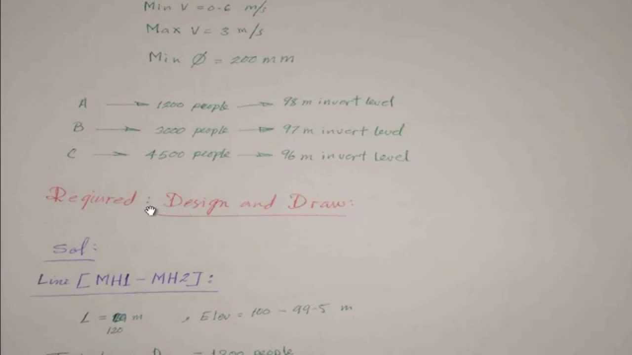 Sewer Design Old Exam