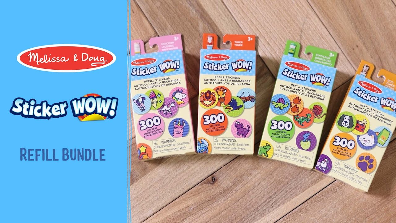 Melissa & Doug Sticker WOW!® Refill Stickers 4-Pack