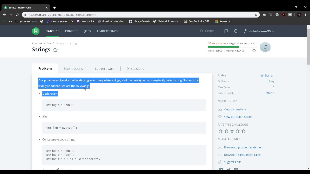 hackerrank string problem easy solution.