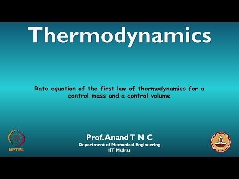 Rate equation of the first law of thermodynamics for a control mass and ...