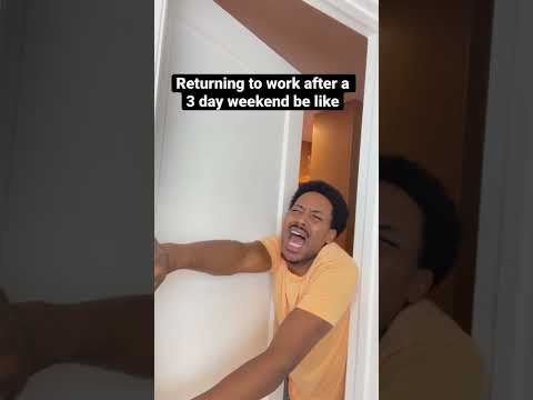 Returning to work after a 3 day weekend be like #funny #relatable