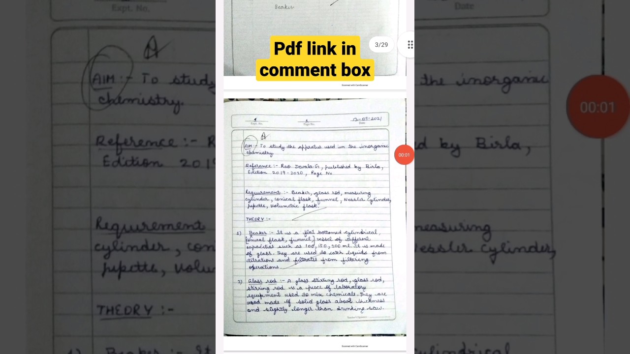 Pharmaceutical Inorganic Chemistry 1st Semester Practical File pdf l B pharmacy 1st Sem Practical