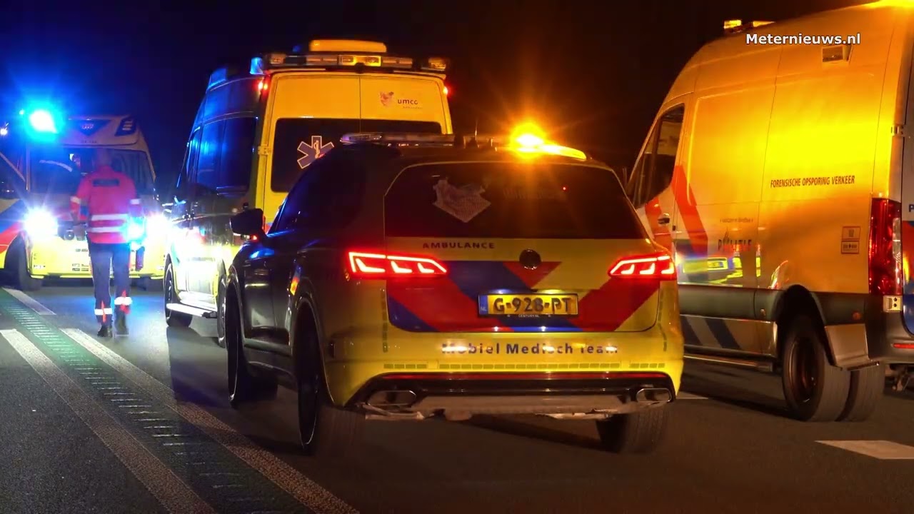 Ernstig ongeval door spookrijdende automobilist op n34 Gieten(Video)