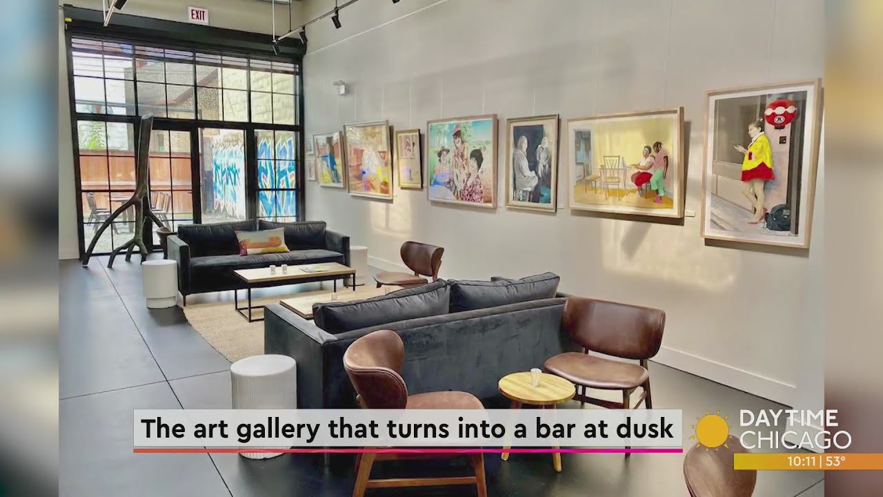 The art gallery that turns into a bar at dusk