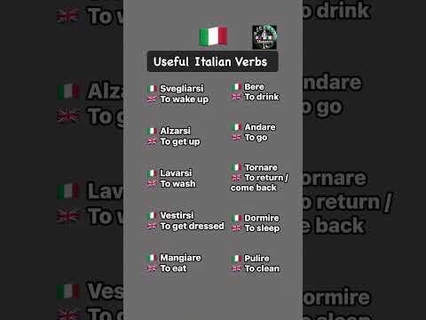 🇮🇹 Learn essential Italian verbs with 🇬🇧English translations! #learnitalian #italianverbs