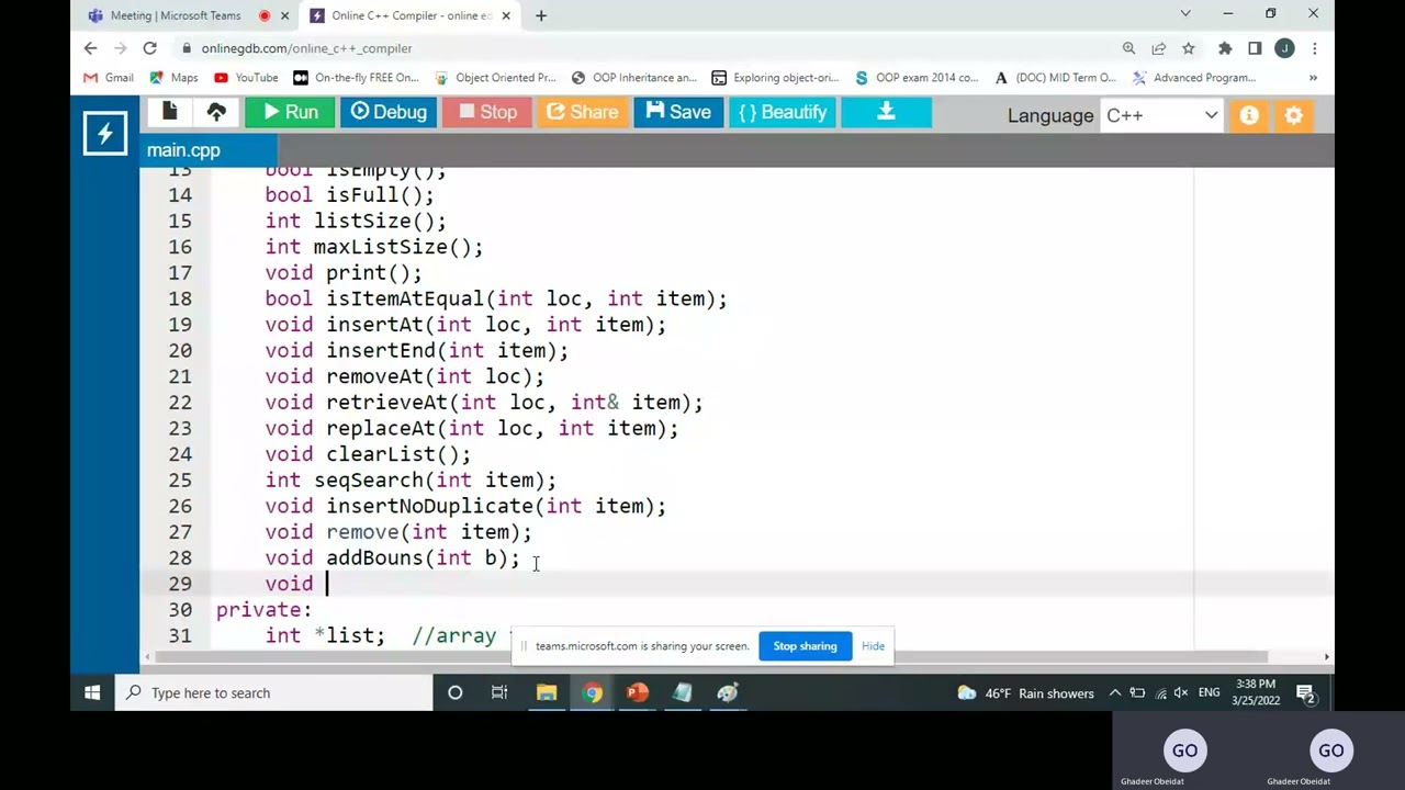 Array based list/ part 3