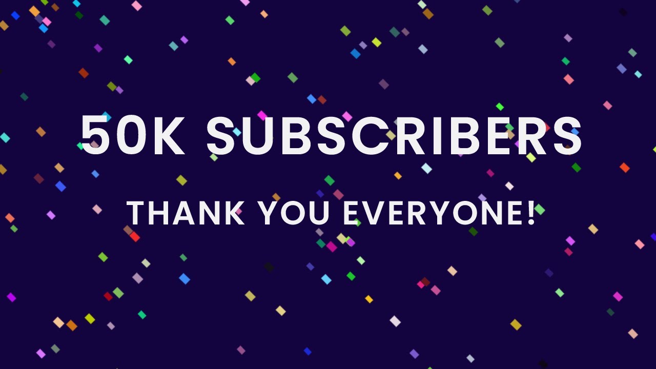 50K Subscriibers Celebration | Confetti Effect Javascript