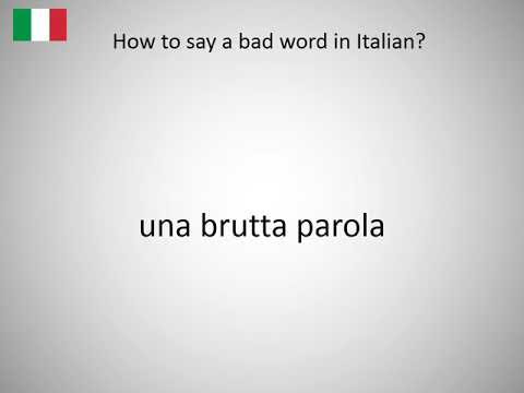 How to say a bad word in Italian?