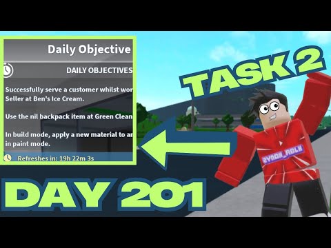 How to complete Day 201, Task 2 'Use the nil backpack item at Green Clean' | Bloxburg Daily Tasks