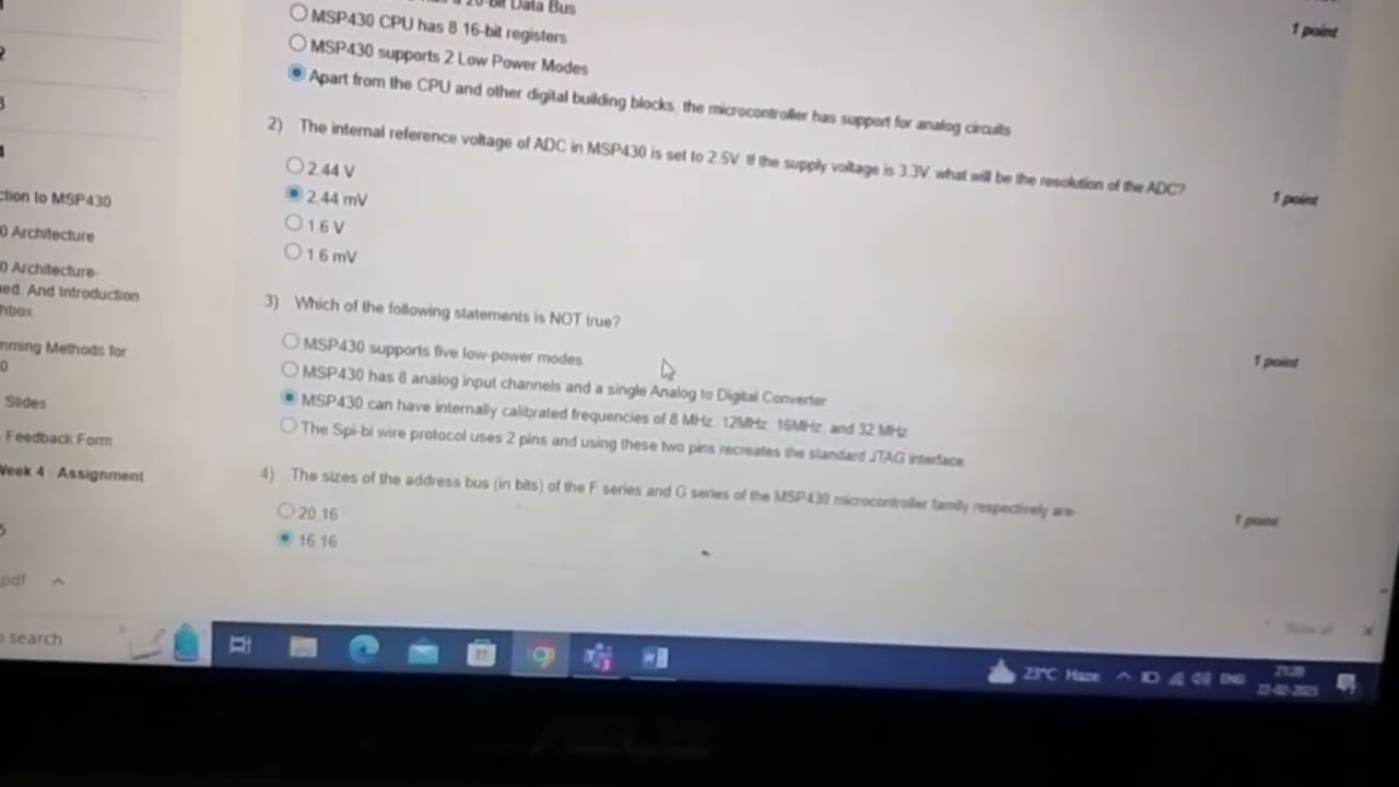 Week 4 Assignment Solution of Introduction to Embedded System Design On NPTEL
