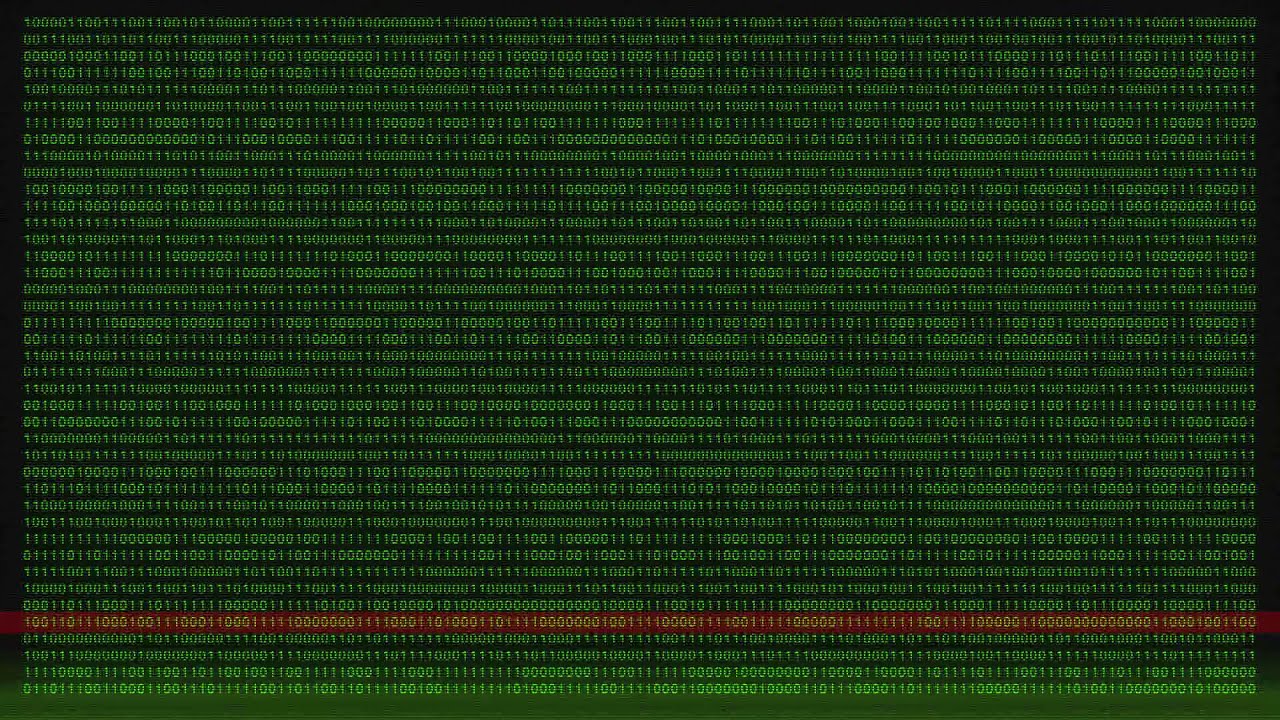 Green Hacker Binary Code Animation