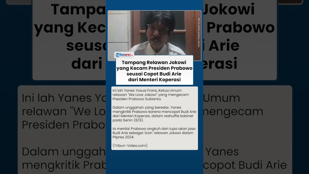 Sosok Ketua Umum "We Love Jokowi" yang Kritik Prabowo Buntut Copot Budi ...