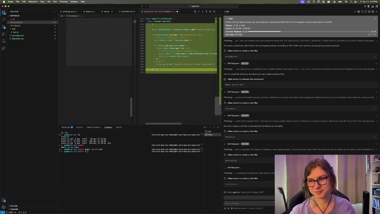Demo - Vibe Coding the Gopher Protocol using the mcp-rfc server