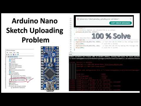 Arduino Nano Sketch Uploading Error / Problem Solve 100%