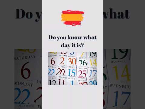 Do you know what #day it is? #calendar #date #time #Spanish #español #saturday #newdayspanish #learn