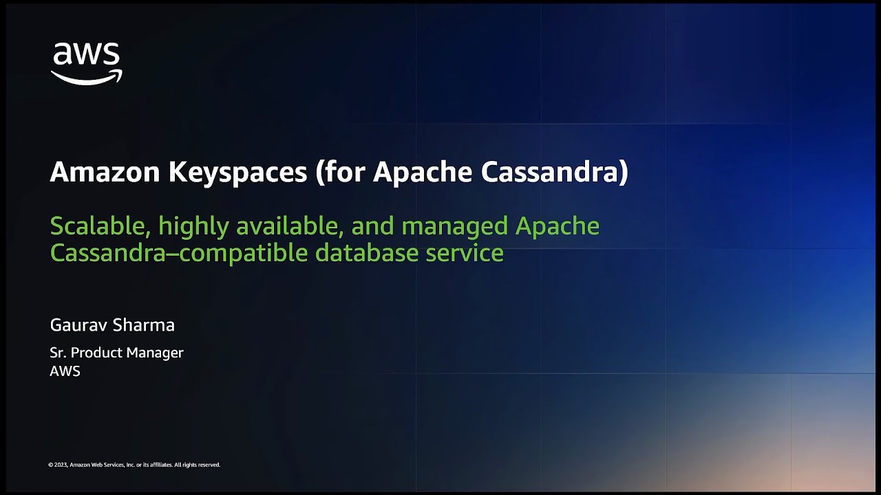 Amazon Keyspaces Getting Started Video | Amazon Web Services