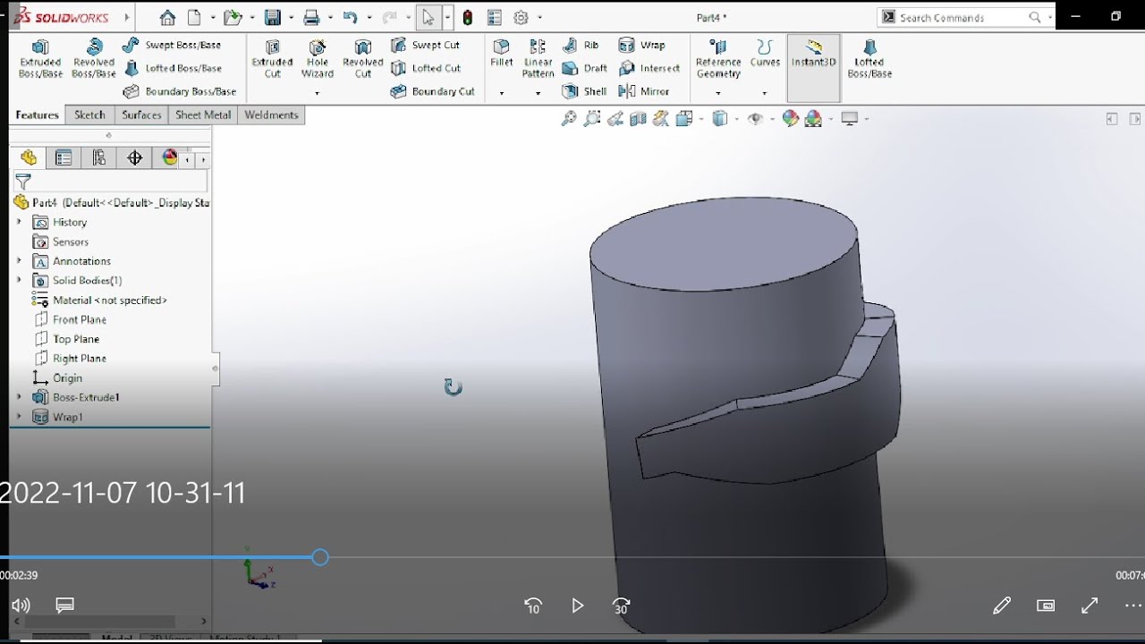 solid works wrap command complete tutorial