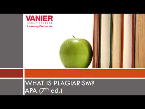 APA - What is Plagiarism