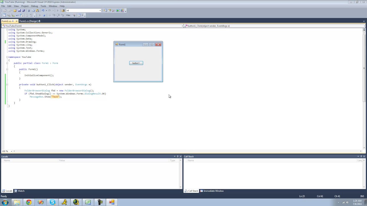FolderBrowserDialog IN C # (SHARP)