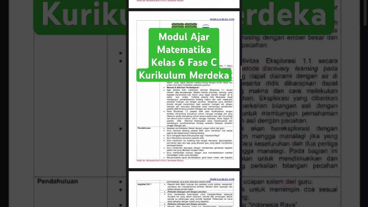 Modul Ajar Matematika Kelas 6 Fase C Kurikulum Merdeka