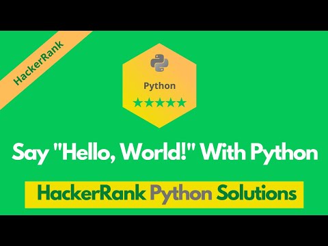 HackerRank Python Certificate #python #coding #solution