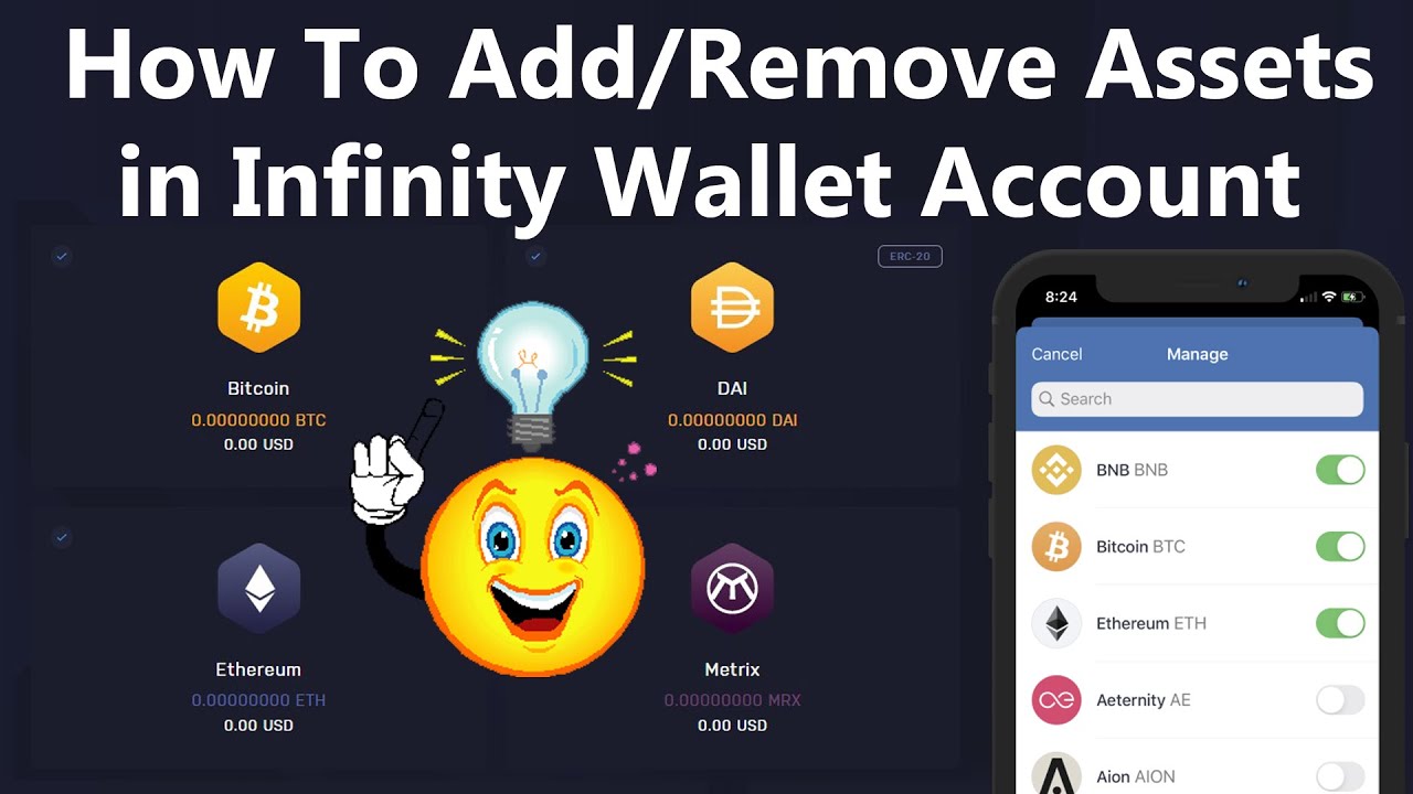 How To Add/Remove Assets in Infinity Wallet Account | Crypto Coin