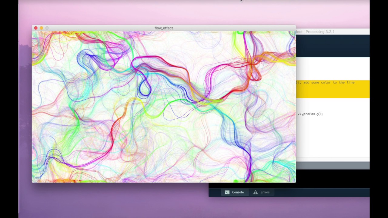 Steps to create flow field by using Processing