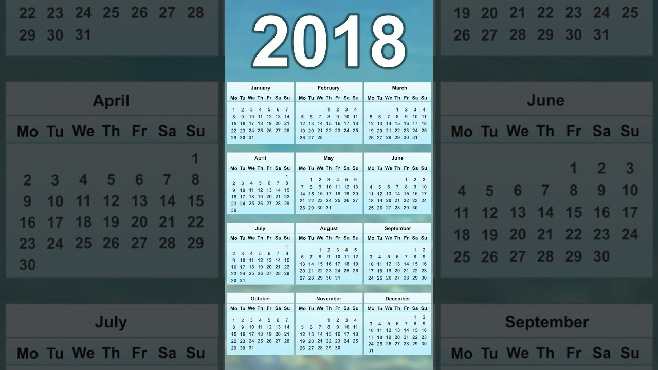 2018 Calendar