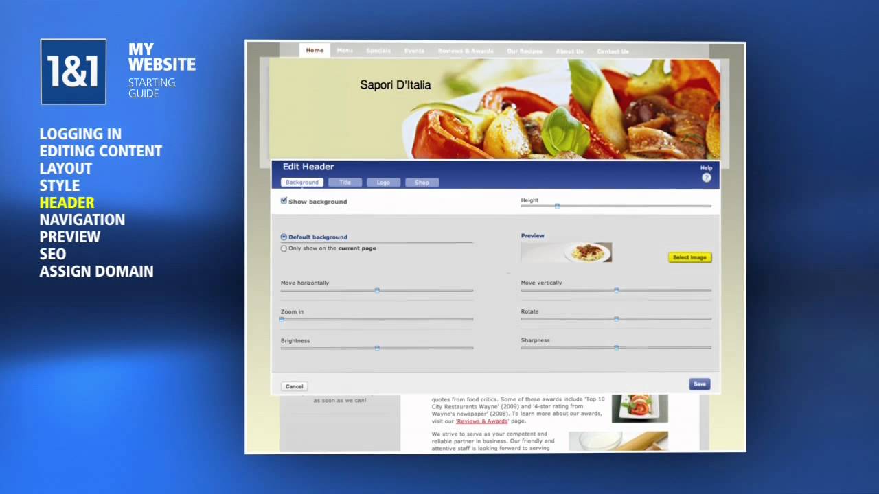 MyWebsite Tutorial Overview