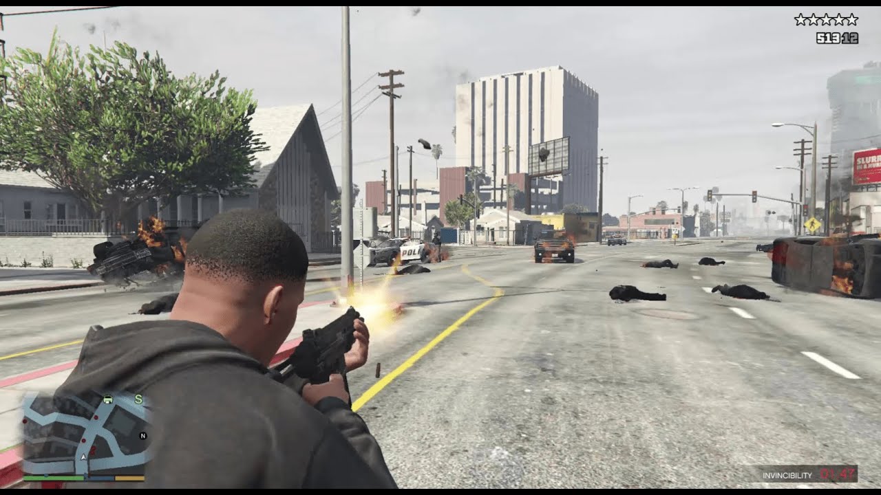 GTA 5 | Burning Cops with Flaming Bullets in GTA 5 | DEVIL PLAYS