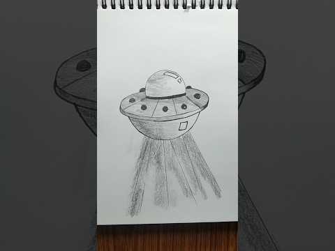 Easy UFO drawing | Alien spaceship drawing easy #shorts