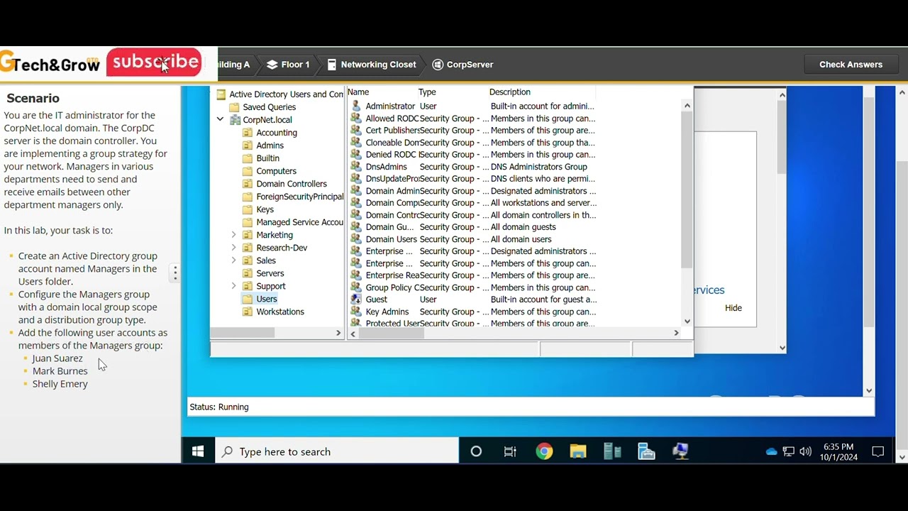 7.4.6 Create a Distribution Group: TestOut