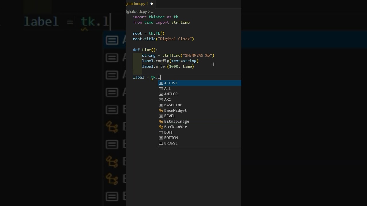 How to create a Digital Clock using python #developer #python #pythonprogramming
